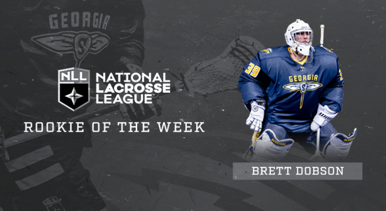 Brett Dobson Named NLL Rookie of the Week | Georgia Swarm | Official ...