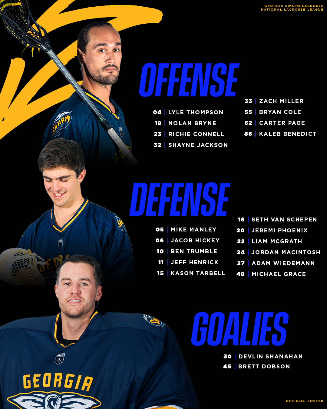 Georgia Swarm Announce Roster Ahead of 10th Anniversary Season ...